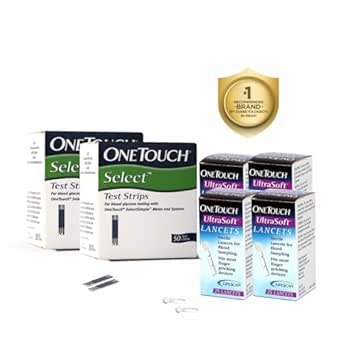 OneTouch Select Test Strips | Pack of 100 Strips with 100 OneTouch ...
