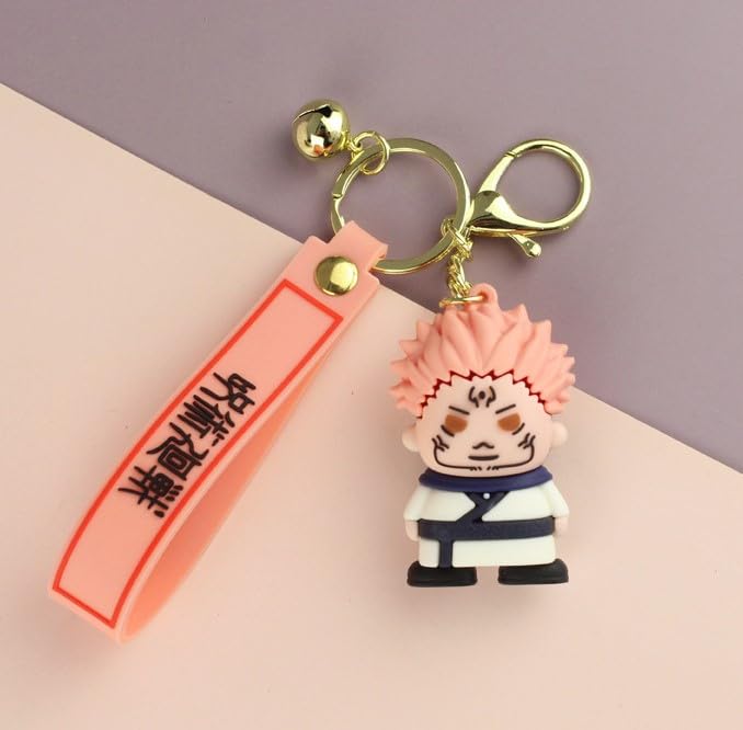 FUNFOB Jujutsu Kaisen Keychain With Hook & Strap For Anime Fans ...