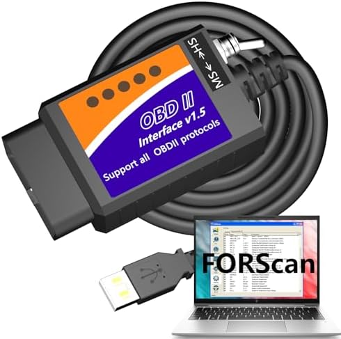 USB ELM327 OBD2 Adapter Scanner Reader OBD 2 ELM 327 Adapter Reader ...