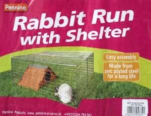 Amazon.com : Small Animal Runs - Wire Rabbit Run With Shelter ...