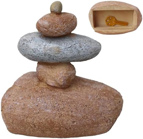 Memeyou Hide a Spare Key Outdoor Waterproof Fake Rock Key Hider Holder ...
