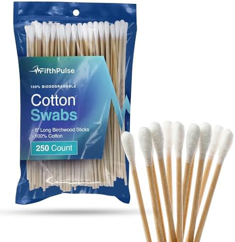 Amazon.com : Large Oversized Swabs [Pack of 100] Extra-long 8" Cotton ...