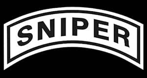 Amazon.com: Sniper Sticker- 5" Decal {White}- Army Ranger Sticker ...
