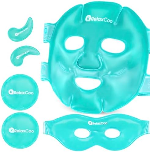 Amazon.com : Atsuwell Cooling Ice Face Eye Mask Set for Dark Circles ...