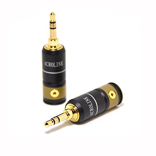 Amazon.com: 1/8" 3.5mm Headphone Jack Plug 3 Pole Stereo Male Gold ...