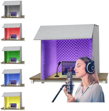 Amazon.com - Portable Soundproof Booth - Desktop Isolation Shield for ...