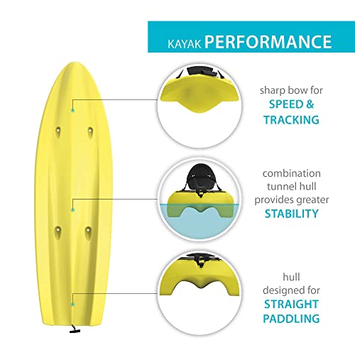 Lifetime Sit On Top Kayak, Volt 85, Yellow - Yakassault.com