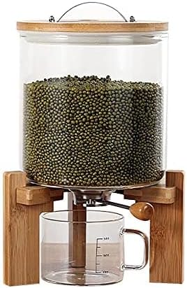 Amazon.com: Zhehao 2 Pcs Glass Rice Dispenser 5L Flour Cereal Rice ...