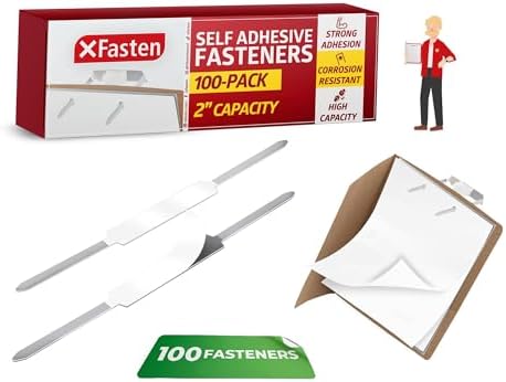 Amazon.com: Officemate Self Adhesive Prong Paper Fasteners, Matte Steel ...