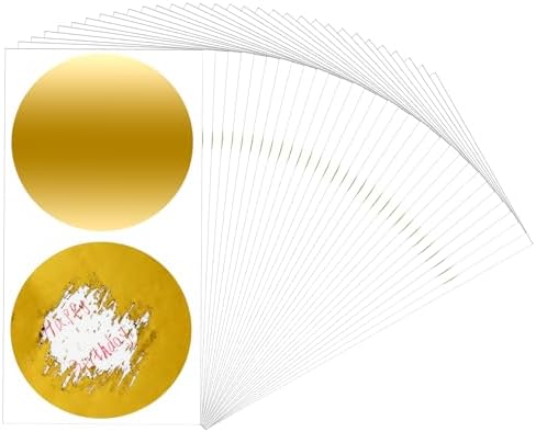 Amazon.com: 50 Pieces Gold Scratch Off Stickers 2 Inch Round Scratch ...