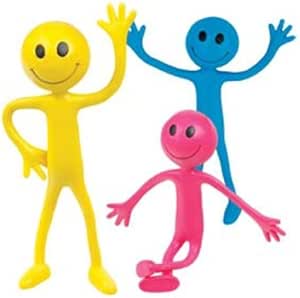 Tobar Bendable Smiler Figure Fidget Toy, Assorted Colors, 1 piece ...