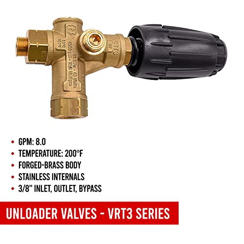 K & B ENGINEERING SYSTEMS, INC. Unloader Valves - VRT3 Series Black Spring 4500PSI - 8.0 GPM ...