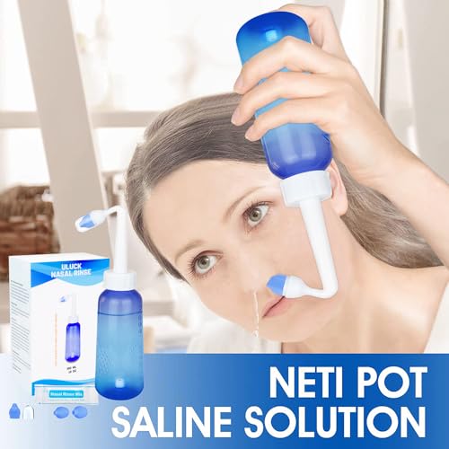 Neti Pot Sinus Rinse Kit with 70 Packets Nasal Wash Salt,Sinus Rinse ...