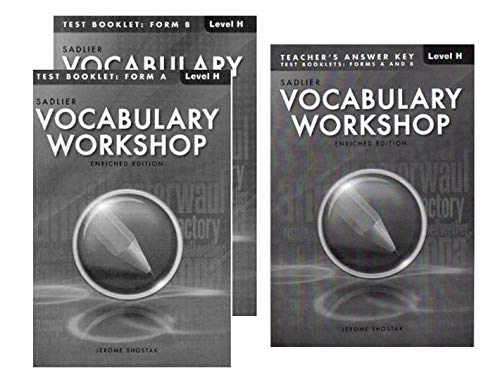 Vocabulary Workshop Test Booklet Form A,B Enriched Edition with Teacher ...