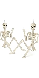 Amazon.com : 5.5Ft Halloween Skeleton Life Size - Full Body Realistic ...