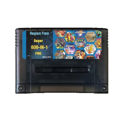 Gamevortex Super Cartridge 800 in 1 Multi Game Cartridge for SNES 16Bit ...