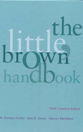 The Little, Brown Handbook: Fifth Canadian Edition (5th Edition ...