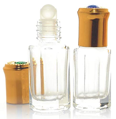 Amazon.com: Parag fragrances 3ml Empty Reusable Roll on Glass Bottles ...