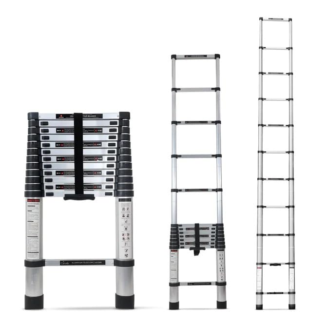 Single Telescopic Ladder 3.8 MTR (12.5FEET) : Amazon.in: Home Improvement