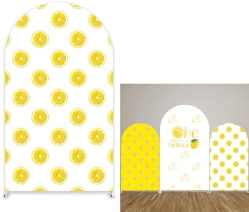 Amazon.com : Lemon-Themed Pattern Arch Backdrop Cover One in a Lemon ...