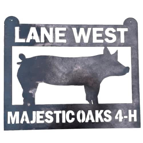 Amazon.com: Personalized Pig/Hog Pen Sign for Show Stalls, Fair Pens ...