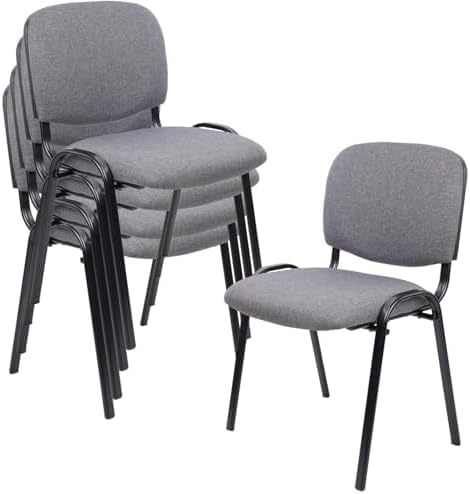 Amazon.com: Suzile 4 Pack Stackable Waiting Room Chairs Stacking Church ...