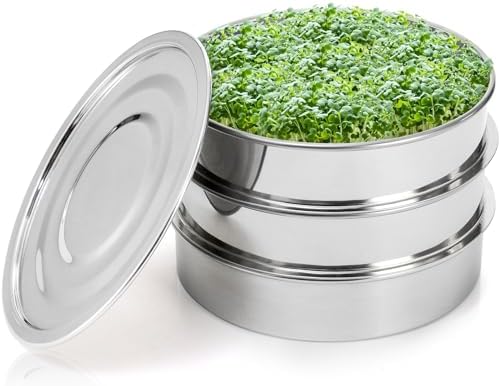 Amazon.com : Aulock Stainless Steel Seed Sprouting Kit - 3-Tier ...