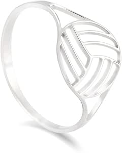 OIDIMS Stainless Steel Volleyball Ring Style Wedding Statement Knuckle ...