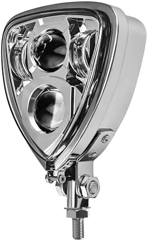 Amazon.com: FATECIM Triangle Motorcycle LED Headlight Motorbike Hi/Lo ...