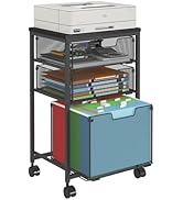 Amazon.com: Sbanmao Rolling File Cart with 4 Storage Drawers, Filing ...