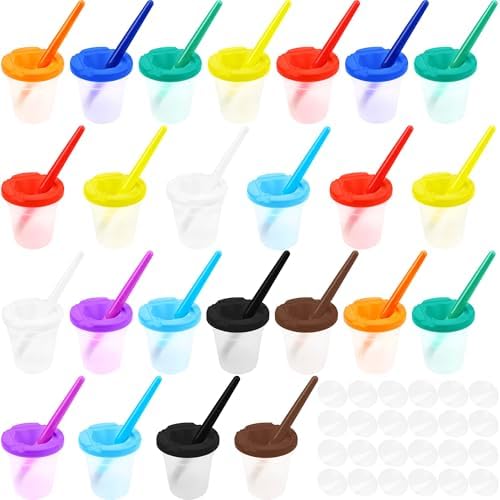 Amazon.com: BigOtters Paint Cups – Paint Containers with Lids, 10PCS No ...