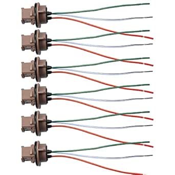 X AUTOHAUX 6pcs 7443 T20 Pigtail Socket Wire Wiring Harness Adapter ...