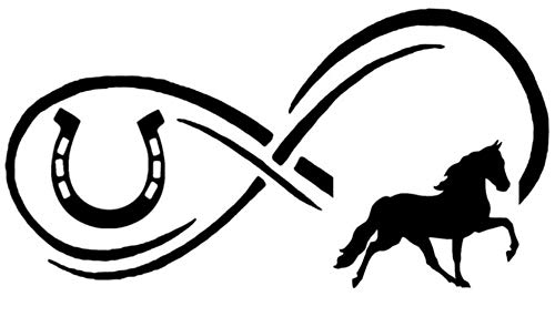 Amazon.com: Decal-Infinity with horseshoe and horse : Automotive