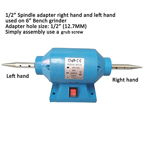 PURUI 1/2" Spindle Adapter Right and Left Hand for 6" Bench - Want It All