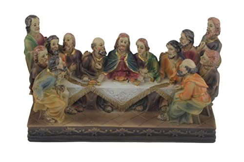 Jesus Last Supper in Resin Long cm.15 Last Supper Easter Nativity by ...