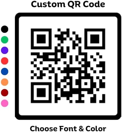 Amazon.com : Custom QR Code Decal Sticker - Personalized Vinyl Label ...