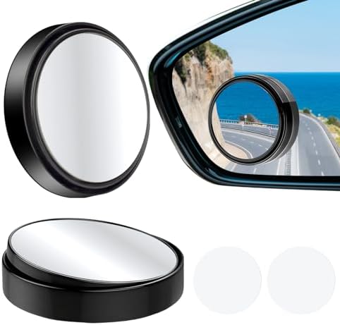 2 Pcs Blind Spot Mirrors Car 360°Rotate Round Hd Glass Adjustable ...