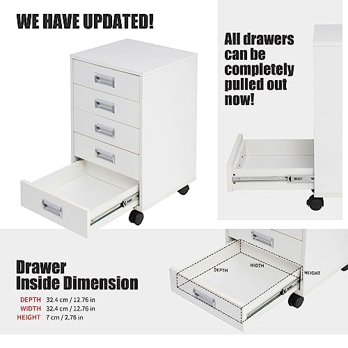 Snapklik.com : TOPSKY 5 Drawer Mobile Cabinet Fully Assembled Except ...