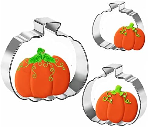 Amazon.com: Pumpkin Cookie Cutters Set, 4", 3.22", 2" Large Fall ...