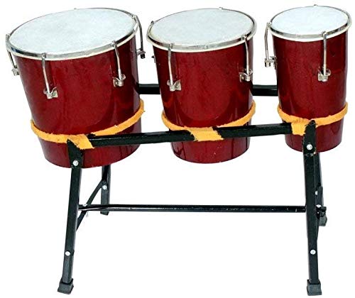 Master Stock 003 Wooden Triple Bongo with Stand (Multicolour) or Junior ...