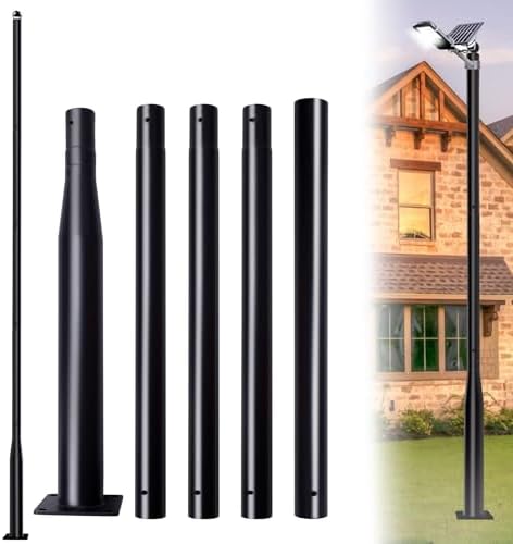 YuLuoXiang 16Ft Tall Street Light Pole for Outside, Galvanized Steel ...