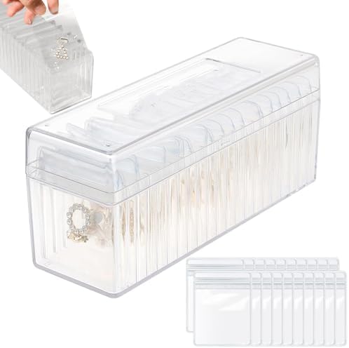 Amazon.com: Acrylic Jewelry Box with 20 Anti-Tarnish Bags, Clear ...