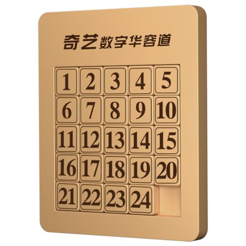 Oostifun Wooden 5×5 24 Digit Number Slide Puzzle Sliding Number Puzzle ...