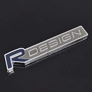 Exclusive-Customz Blue R DESIGN Badge Emblem Decal Logo Sticker Rear ...