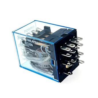 JZK MY4J DC 12V Coil DPDT 14 PIN Electromagnetic Power Relay, IEC255 ...