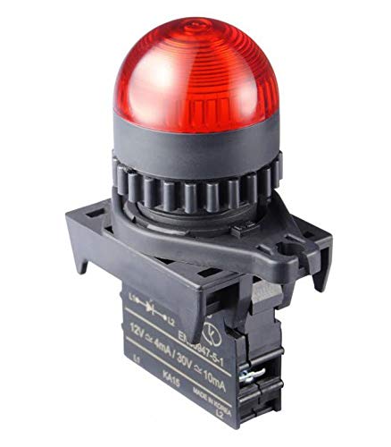 L2RR-L1RL, Pilot Lamp Ø22/25, Red, Dome Head, LED 100-220VAC: Amazon ...