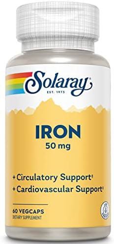 Amazon.com: Solaray Iron 50mg | 60 Count | Pack of 2 : Health & Household