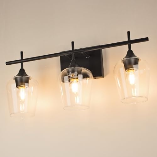 HOMECHOOSE Bathroom Light Fixtures,3-Light Bathroom Vanity Light ...