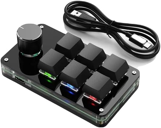 Wireless/USB Programming Macro Custom Knob Keyboard RGB 3/6/9Key Copy ...