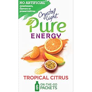 Amazon.com : Crystal Light Pure Energy Tropical Citrus Naturally Flavored Powdered Drink Mix ...